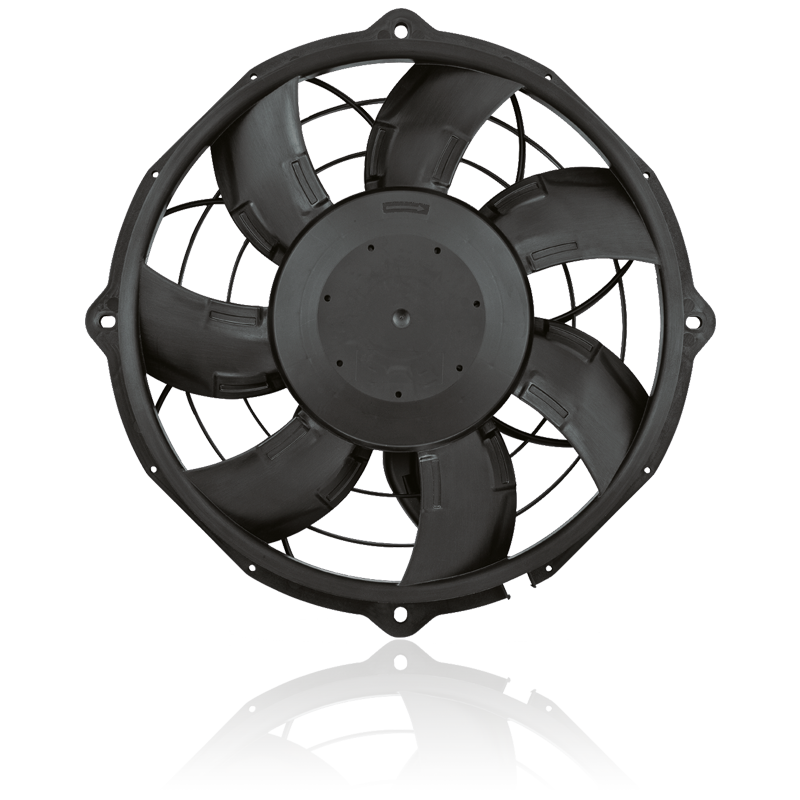 Axial fan for railway applications
