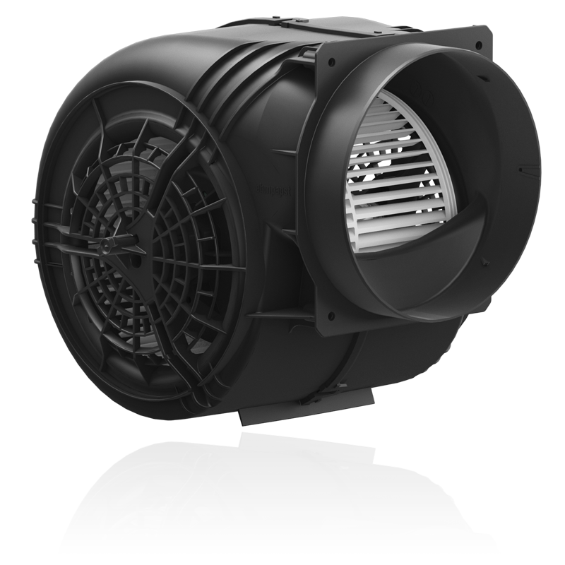 Dual inlet blower RadiFlex for range hoods